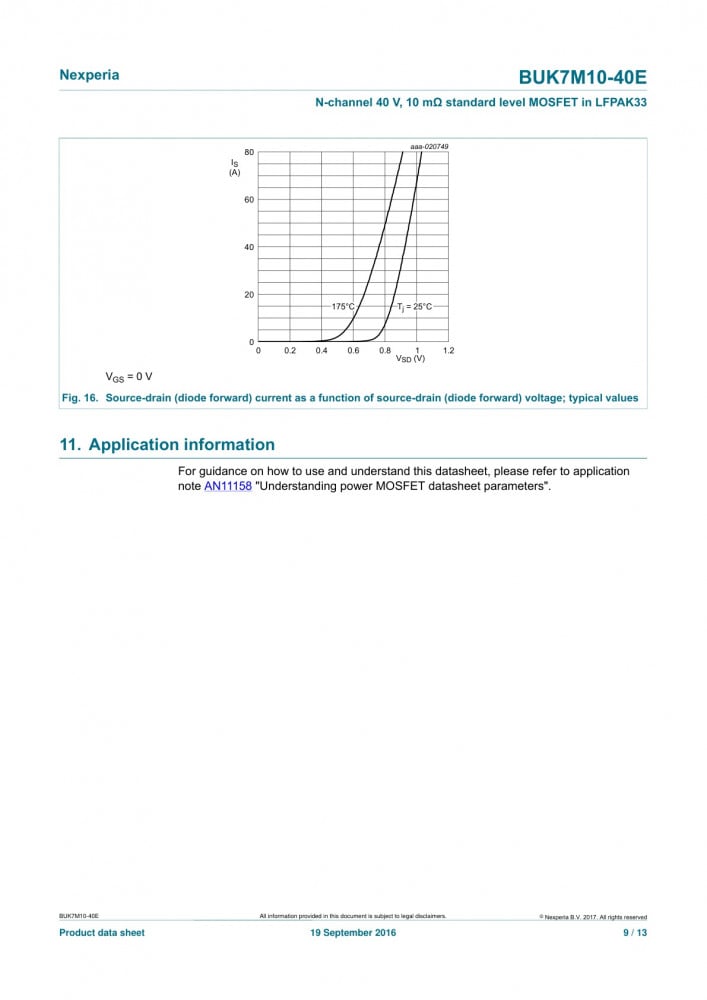 BUK7M10-40EX datasheet page 9