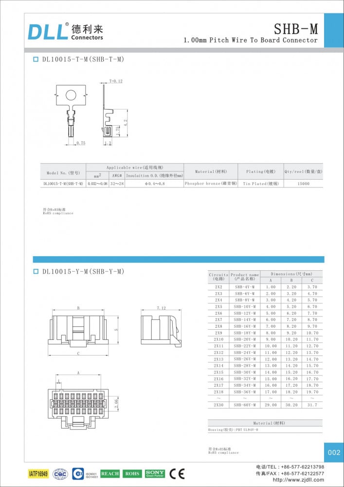 DLL SHB connector technical document page 2