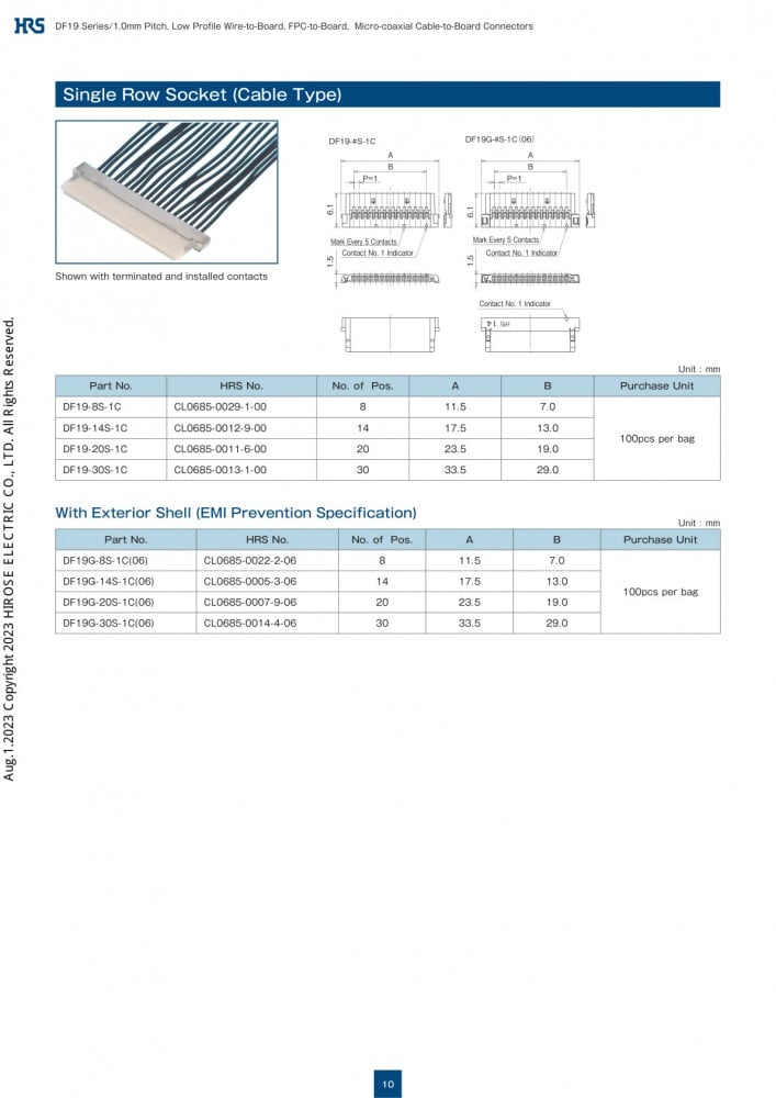 HRS DF19 Series datasheet page 10