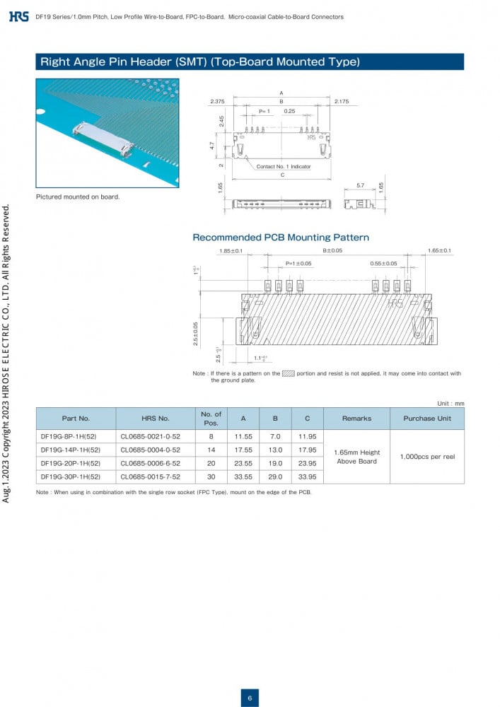HRS DF19 Series datasheet page 6