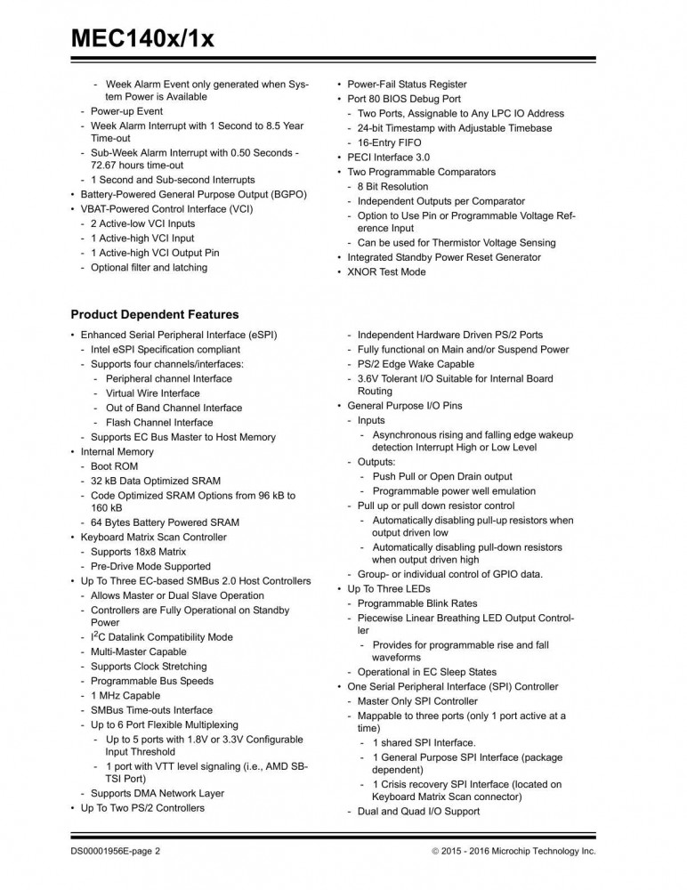 MEC1418-NU technical document page 2