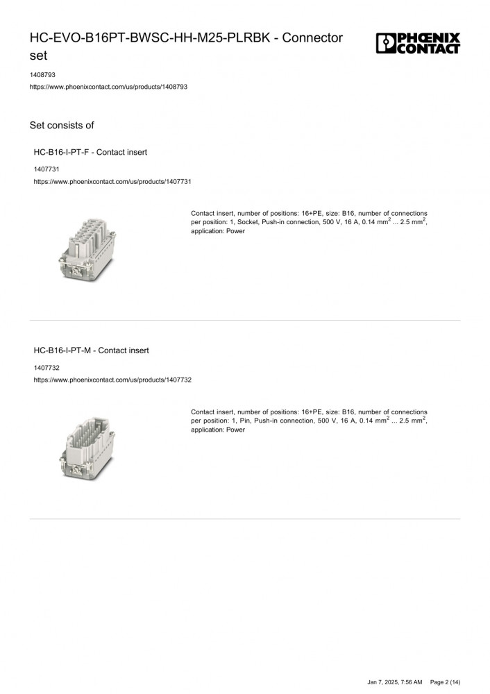 Phoenix Contact 1408793 technical document page 2