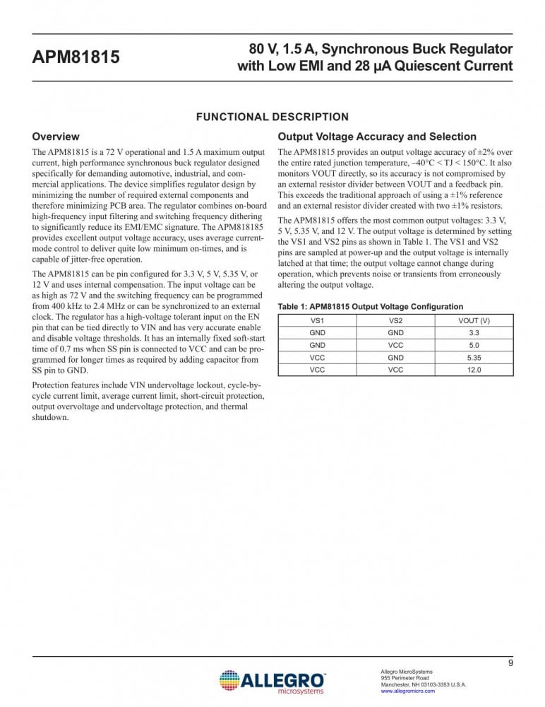 APM81815 datasheet page 9