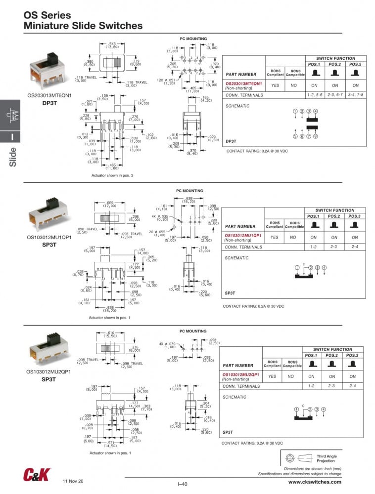 C&K OS Series datasheet page 4