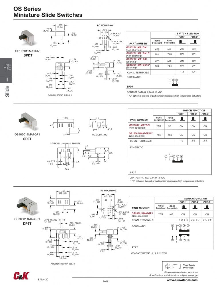 C&K OS Series datasheet page 6