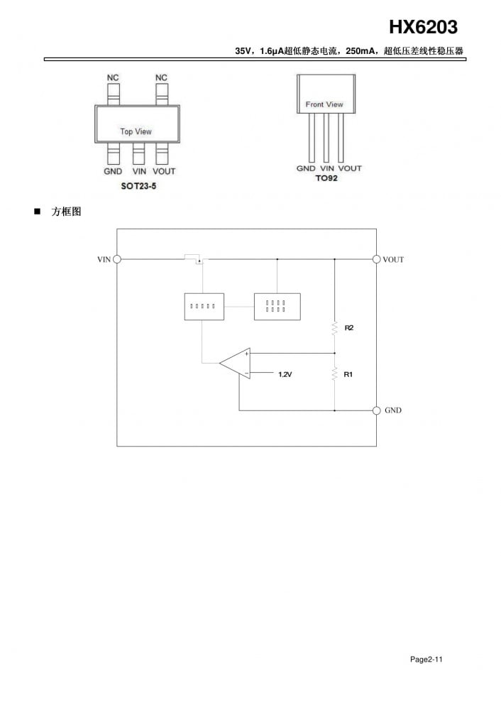 HX6203 datasheet page 2