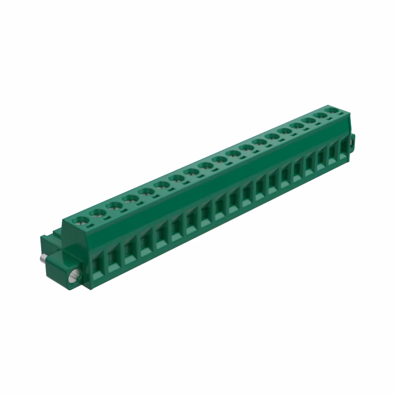 5.00mm Pitch Eurostyle Horizontal Plug, with Retention Screws, Green Housing, Gold (Au) Plated, 19 Circuits for sale
