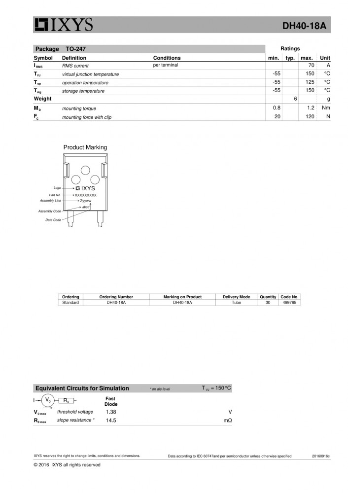 DH40-18A datasheet page 3