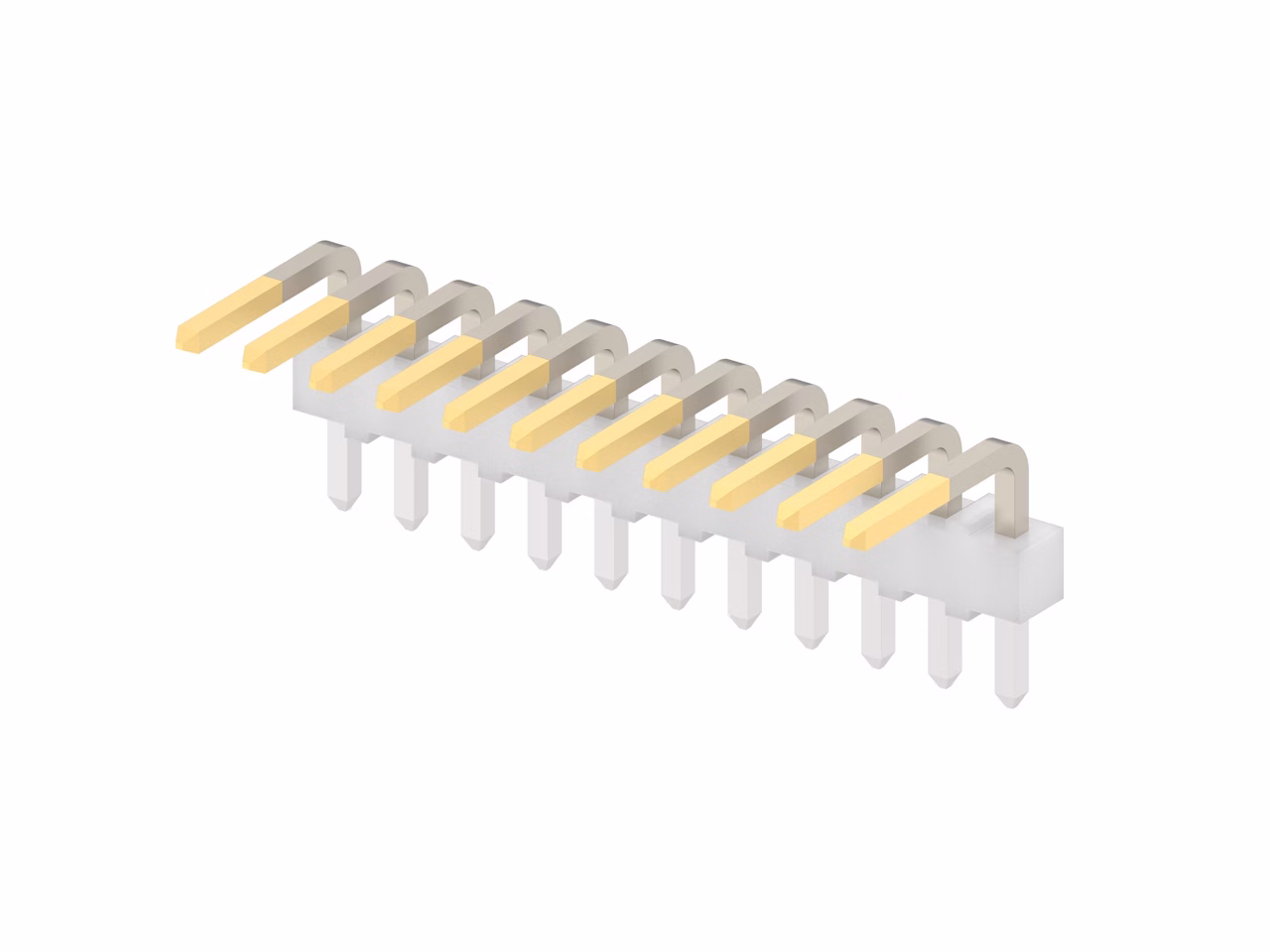 KK 254 Wire-to-Board Header, Single Row, Right-Angle, 11 Circuits, PA Polyamide Nylon, Gold (Au) Plating for sale
