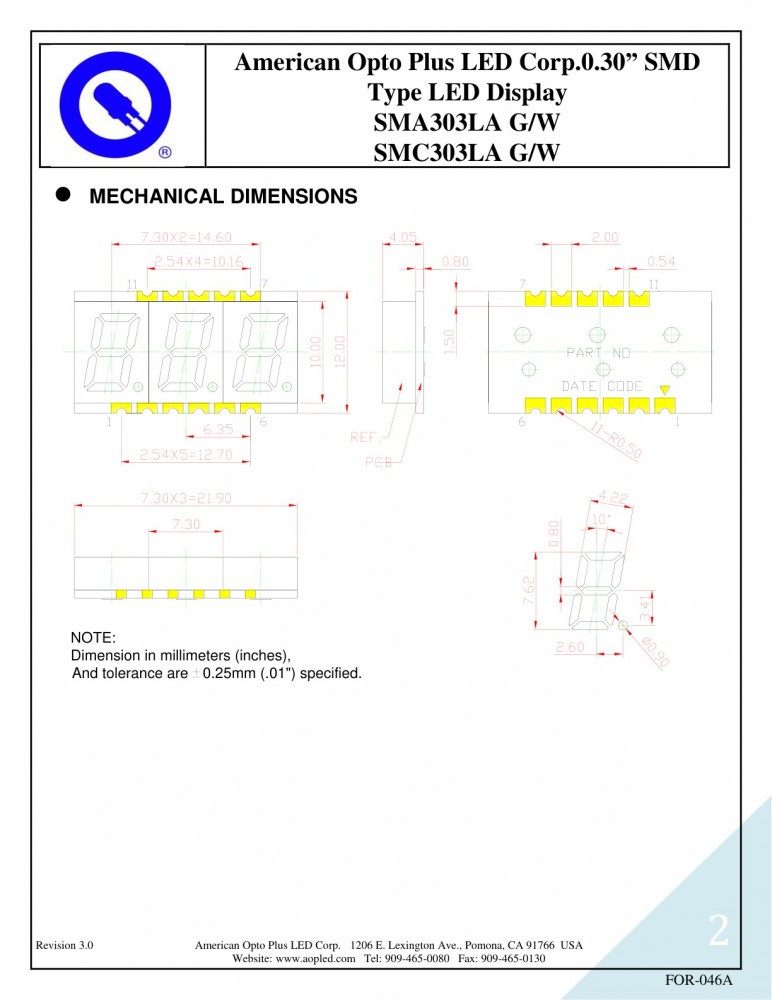 SMA303LA datasheet page 2