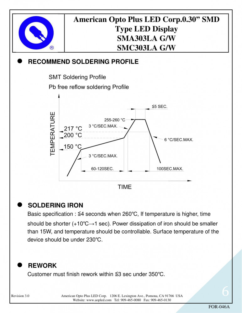 SMA303LA datasheet page 6