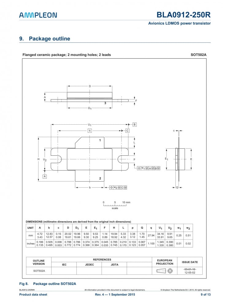 BLA0912-250R datasheet page 9