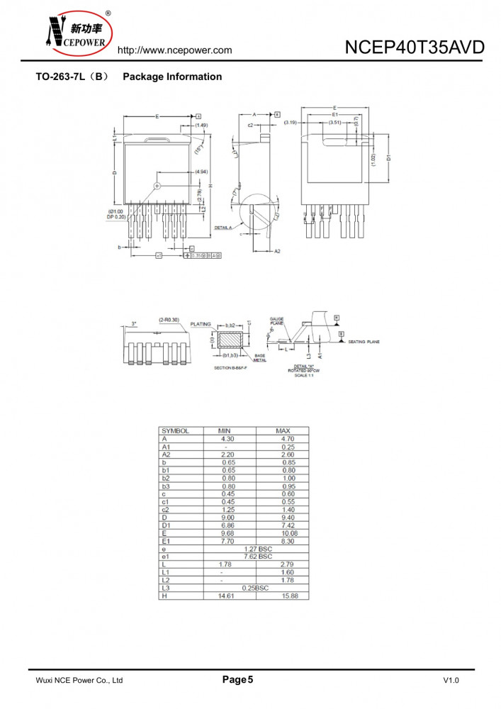NCEP40T35AVD datasheet page 5