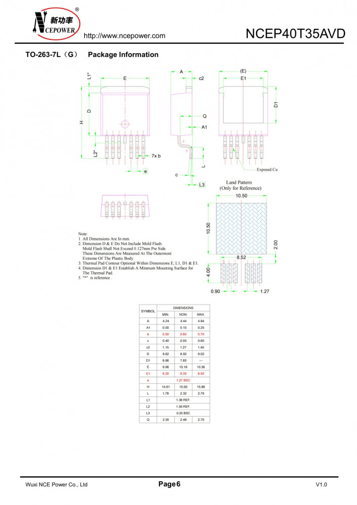 NCEP40T35AVD datasheet page 6