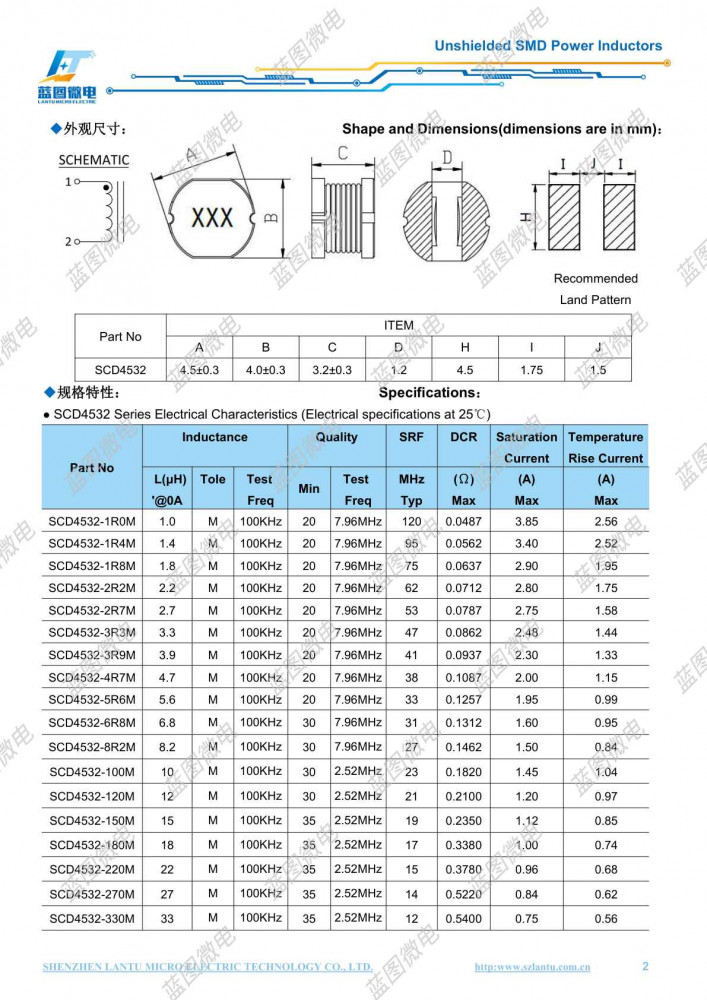 SCD4532-101MT datasheet page 2