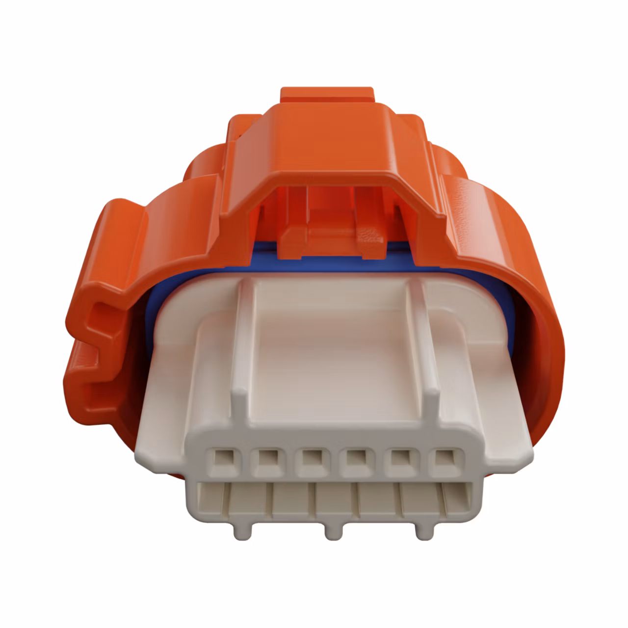 Squba Sealed Receptacle Assembly, 1.80mm Pitch, Single Row, 6 Circuits, Orange for sale