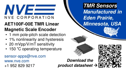 NVE AET100F-00E product document, page 1