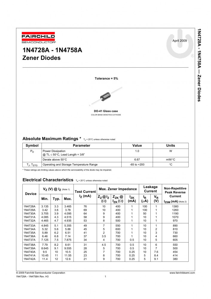 1N4746A datasheet page 2