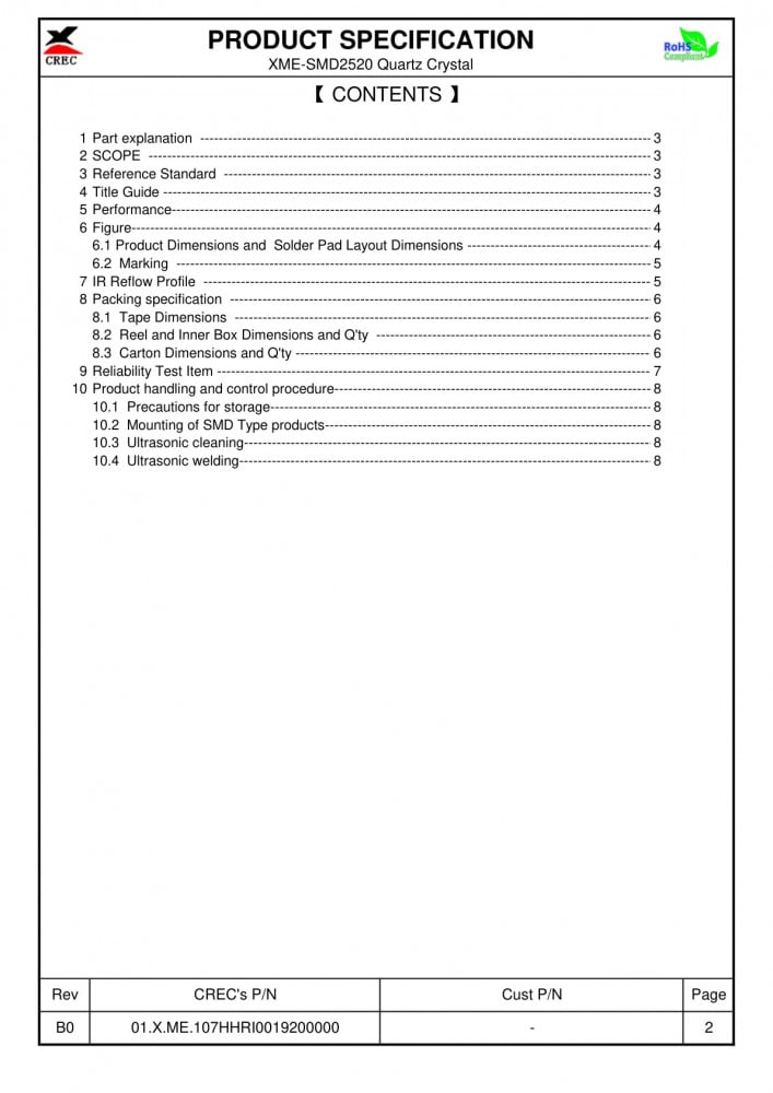 CREC product specification page 3