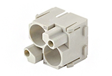 Heavy-Duty Axial Screw Terminal Power Module, Female, 2-Pole, 40A, for 6.00-10.00mm² 10-7 AWG, Grey
