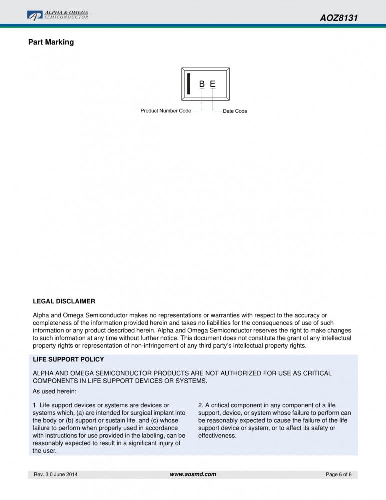 AOZ8131DI-05L datasheet page 6