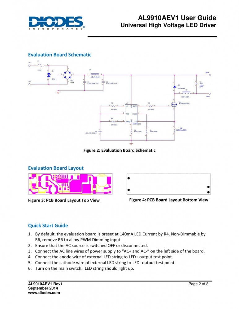AL9910AEV1 technical document page 2