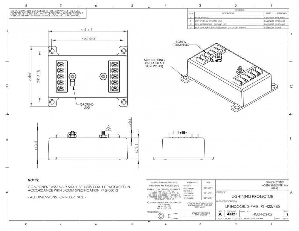 HGLN-D2-05 technical document page