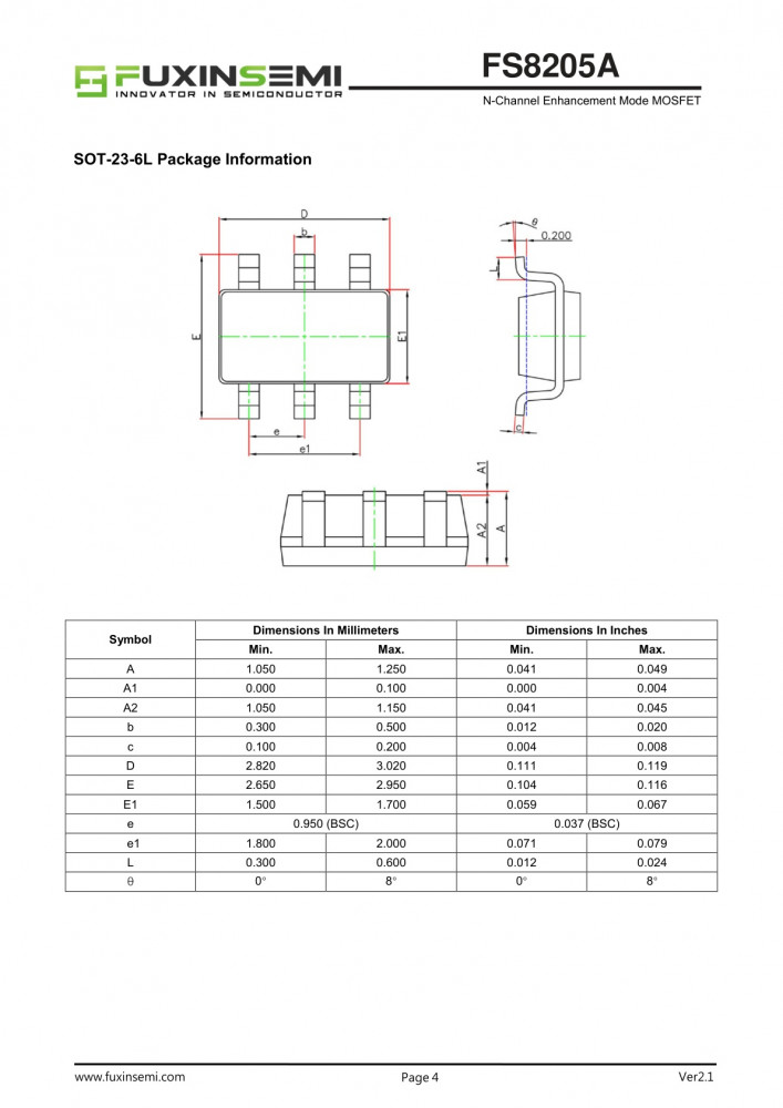 FS8205A datasheet page 4