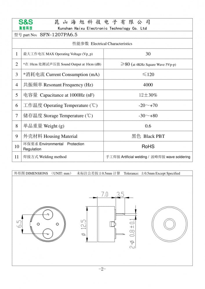 SFN-1207PA6.5 document page 2