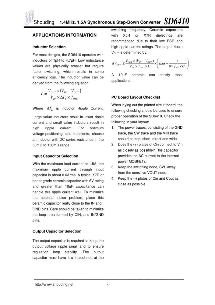 SD6410 datasheet page 6