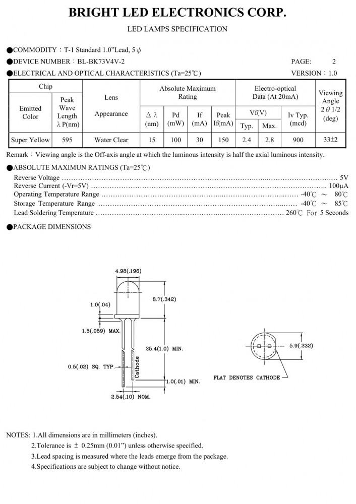 BL-BK73V4V-2 specification page 1