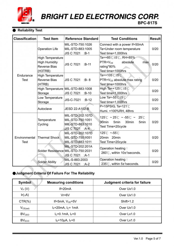 BPC-817S datasheet page 5