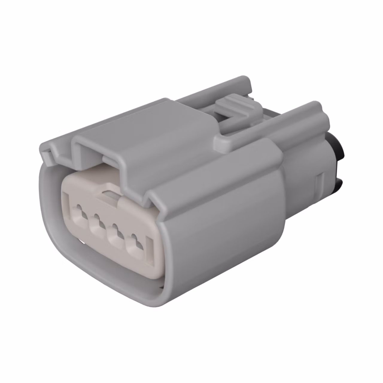 MX150 Mat-Sealed Female Connector Assembly, Single Row, 4 Circuits, Keying Option D, Stone Gray for sale