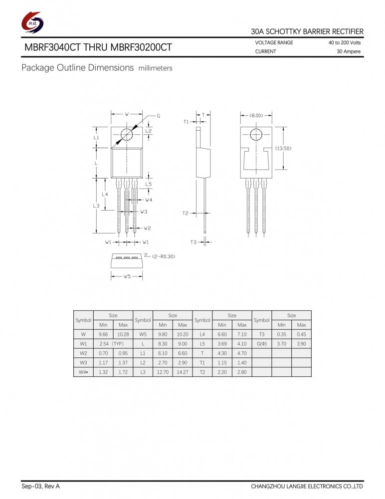 MBRF30200CT datasheet page 3
