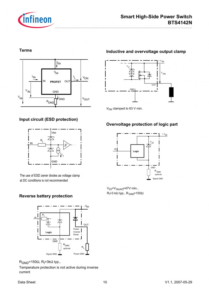BTS4142N datasheet page 10