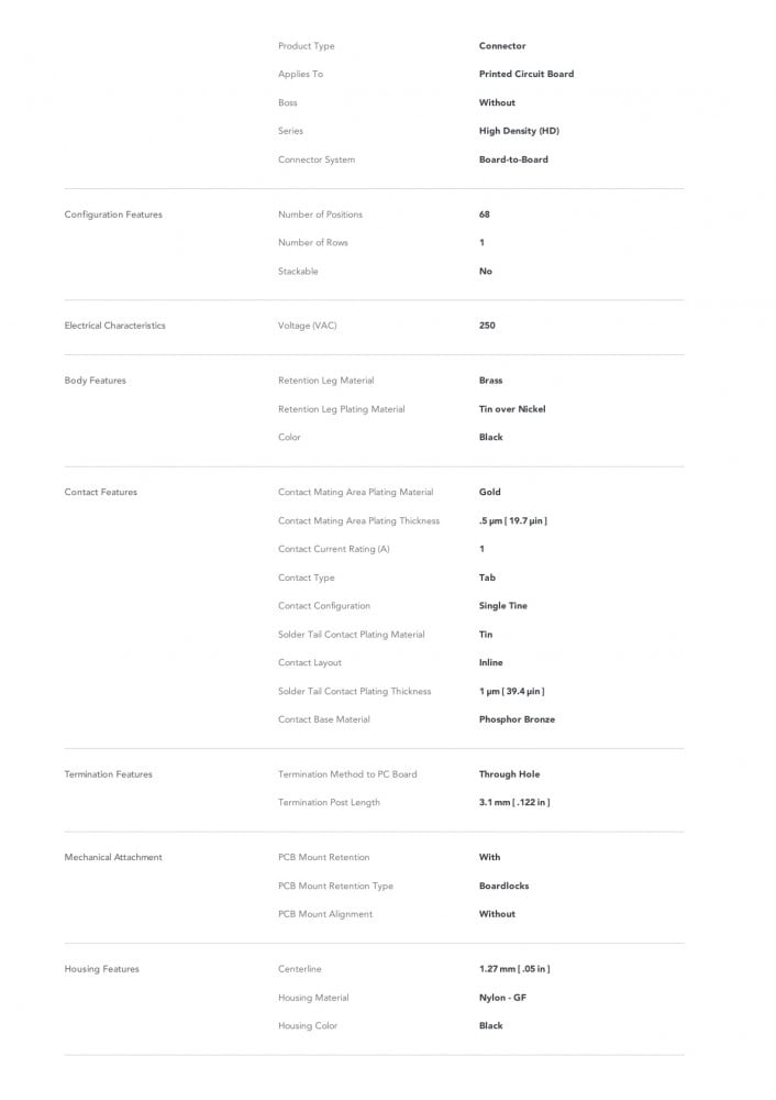 TE Connectivity product document page 2