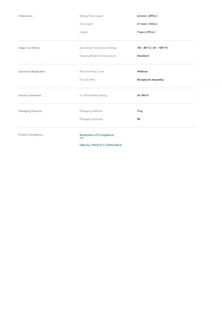 TE Connectivity product document page 3