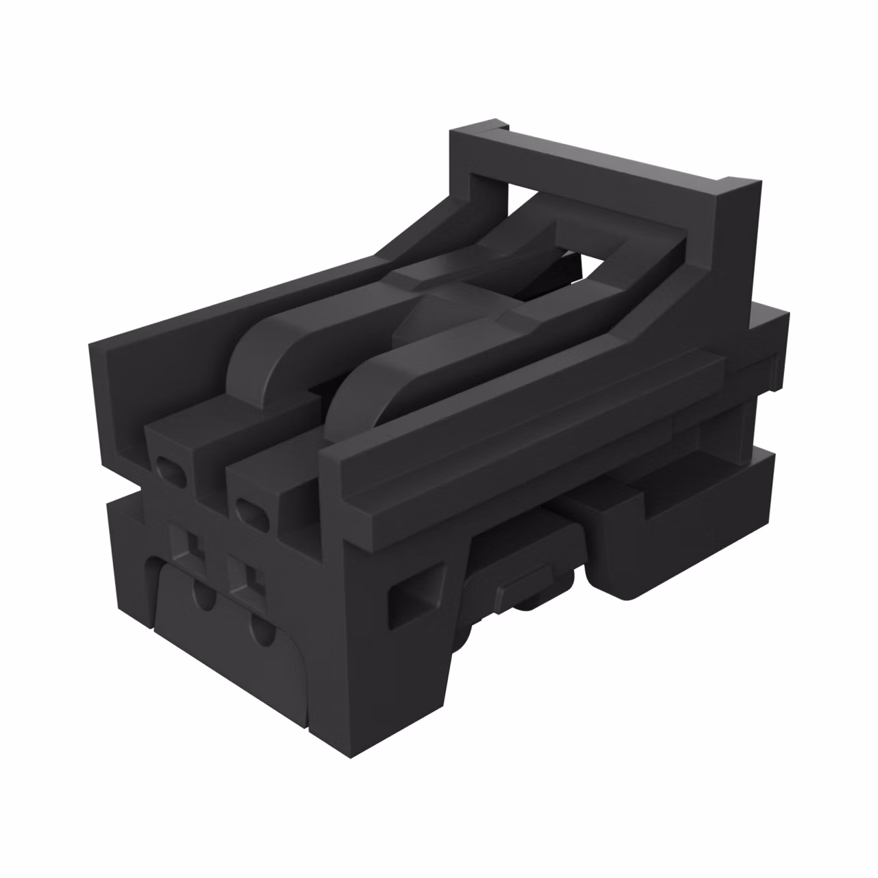 Mini50 Unsealed Receptacle, Single Row, Bridged, 2 Circuits, Polarization Option C, Dark Gray for sale