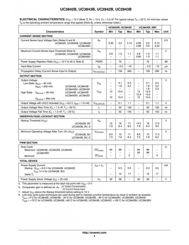 UC2842B datasheet page 4