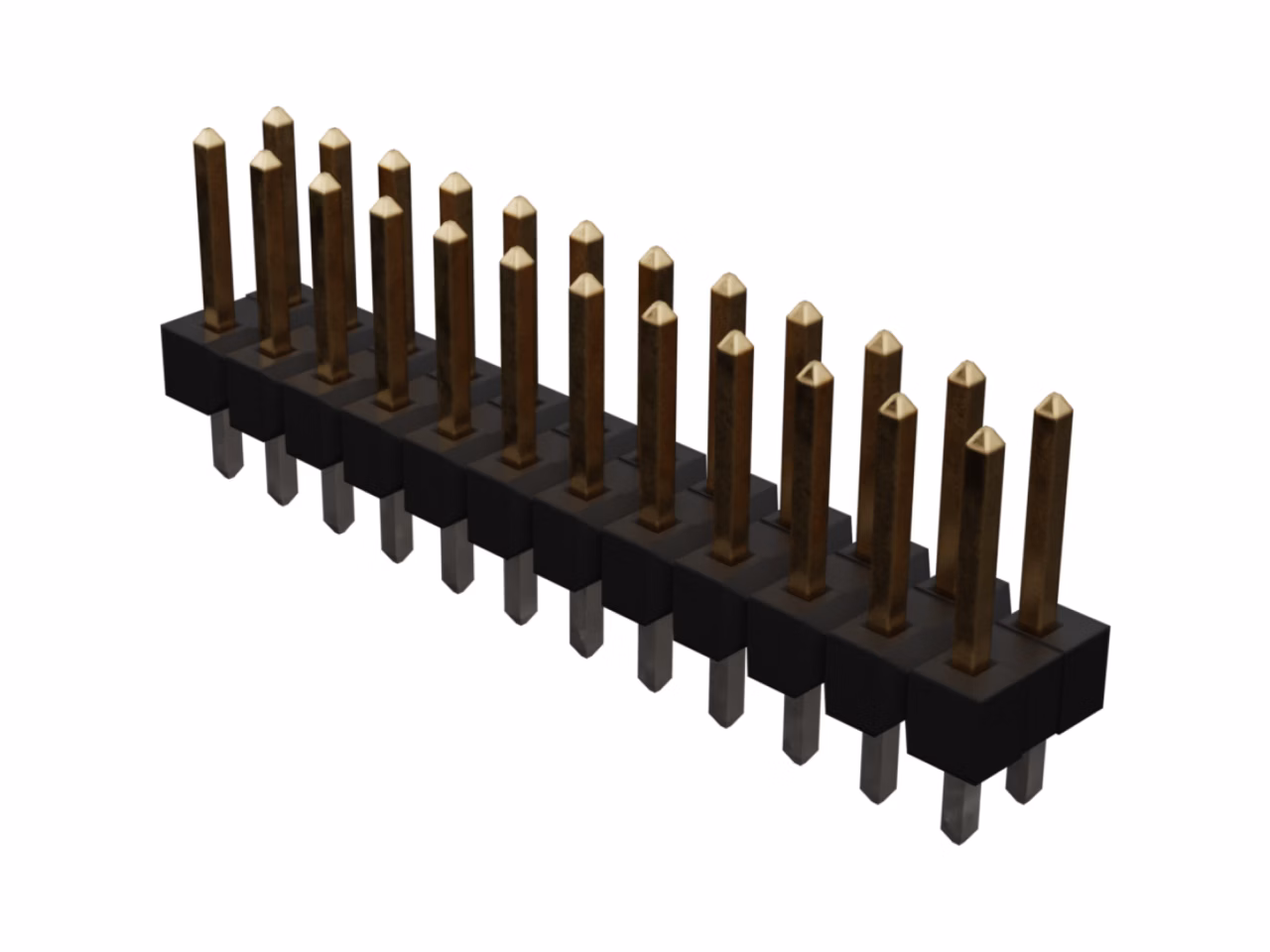 C-Grid Header, 2.54mm Pitch, Through Hole, Dual Row, Vertical, 24 Circuits, 0.38µm Gold (Au) Plating, Tray Packaging, Lead-Free for sale