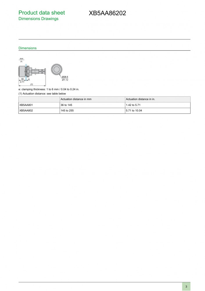XB5AA86202 technical document page 3