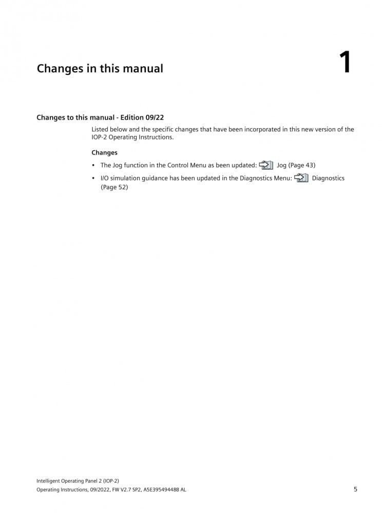 SIEMENS SINAMICS IOP-2 documentation page 7