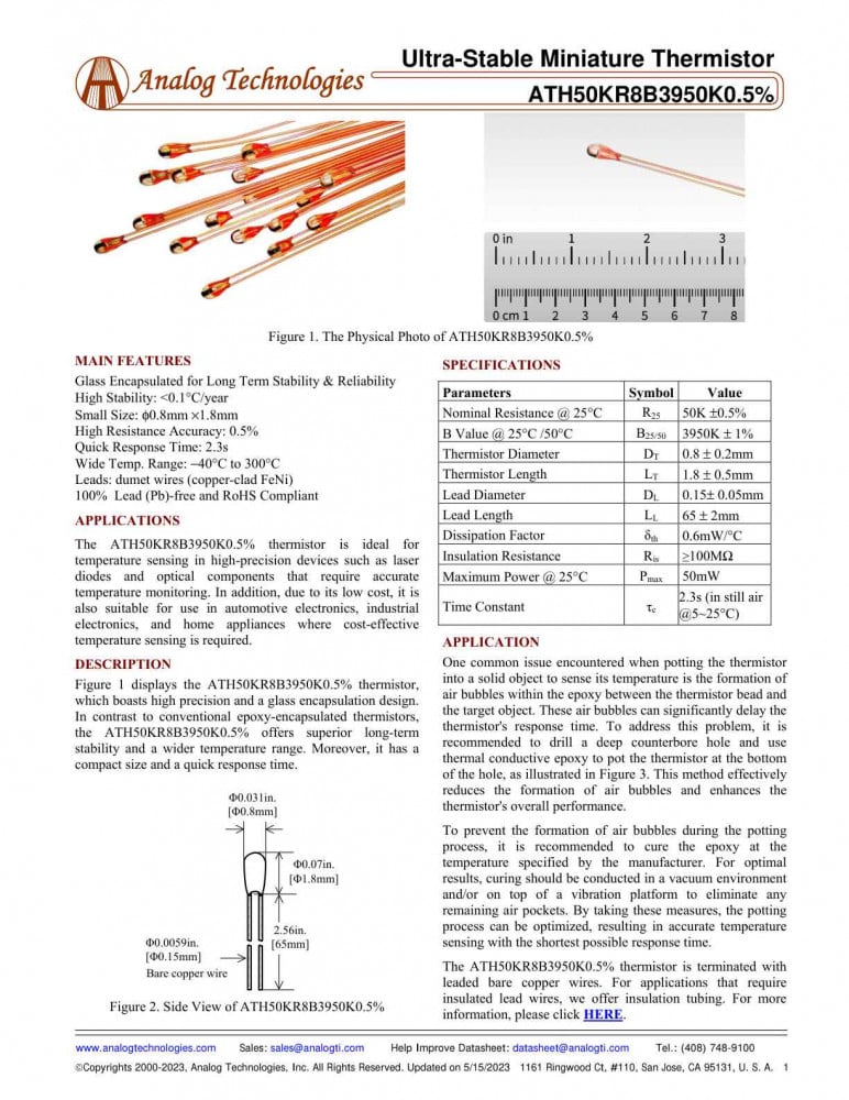 ATH50KR8B3950K0.5% technical document page 1