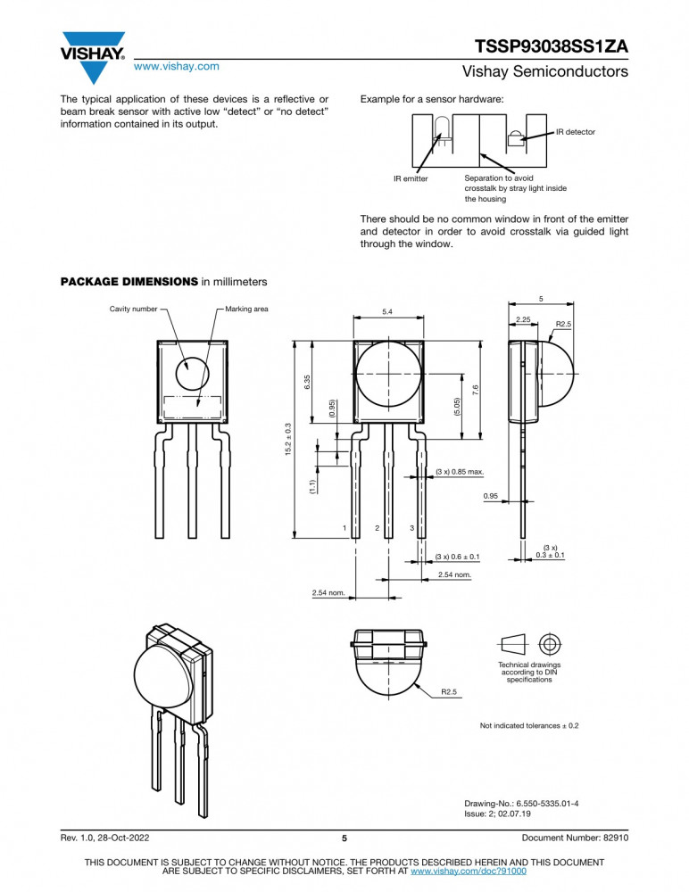 TSSP93038SS1ZA datasheet page 5