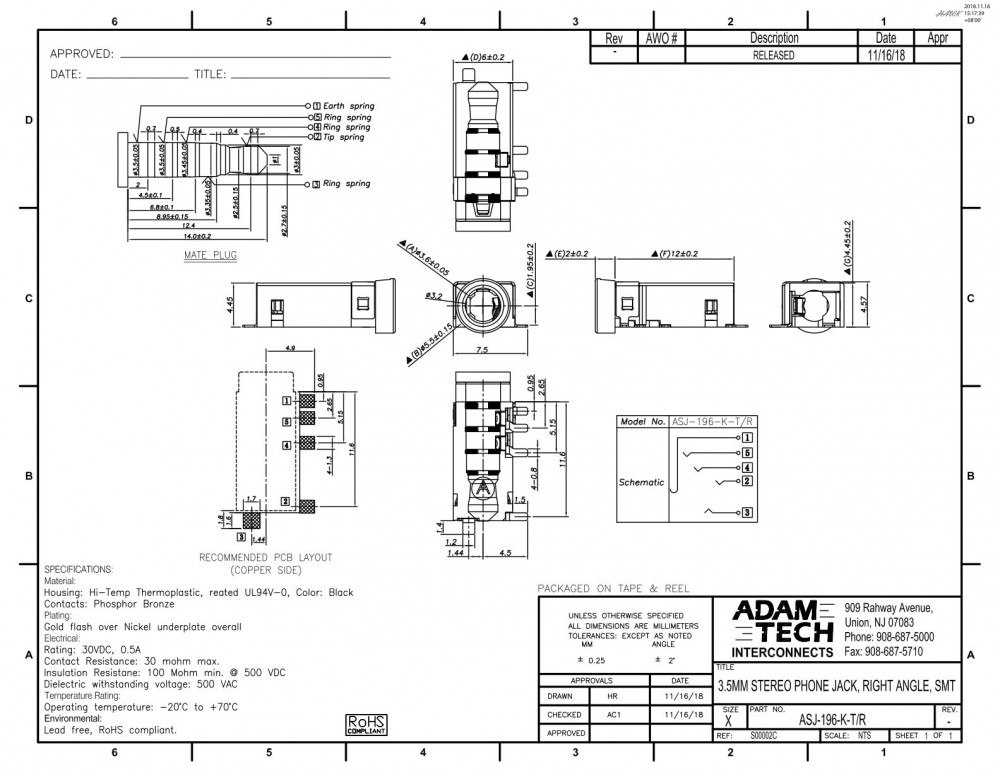 ASJ-196-K-T/R technical document preview