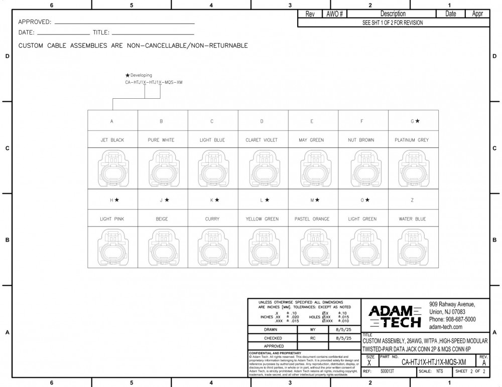 ADAM TECH CA-HTJ1X-HTJ1X-MQS-XM assembly drawing, page 2