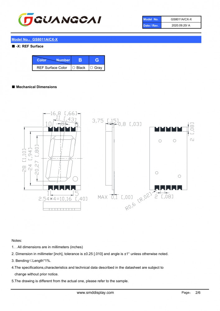 GS8011AG-G datasheet page 2