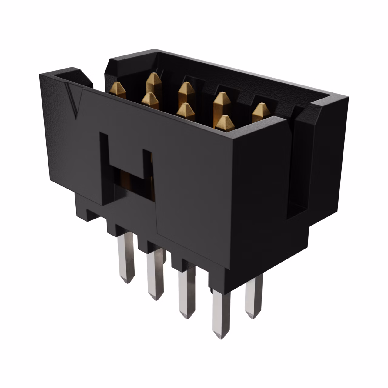 2.00mm Pitch, Milli-Grid PCB Header, Dual Row, Vertical, Through Hole, Shrouded, 8 Circuits, 0.38µm Gold (Au) Plating, 3.50mm Tail Length, Dual Side Slots, Center Friction Lock, with Peg, Tube for sale