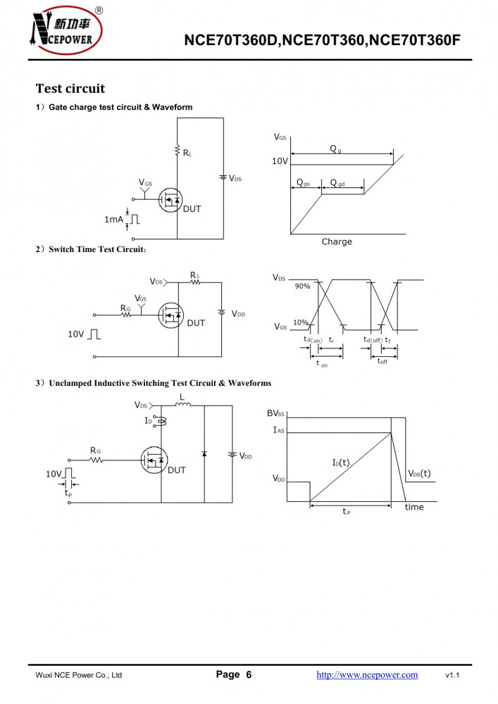 NCE70T360F datasheet page 6