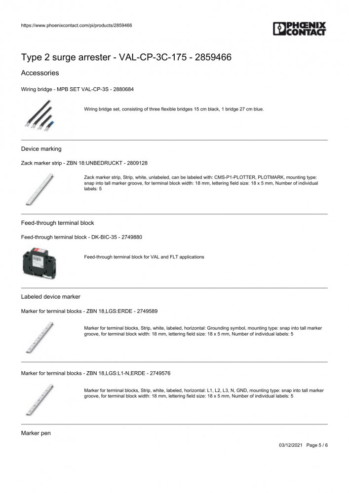 VAL-CP-3C-175 technical document page 5
